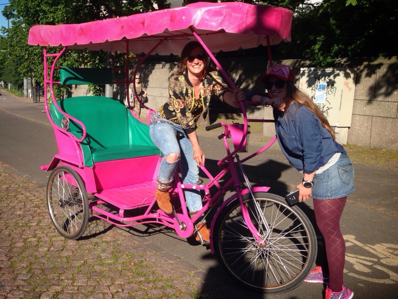 TRAINING FOR LATIN AMERICA WITH A PINK RIKSHAW